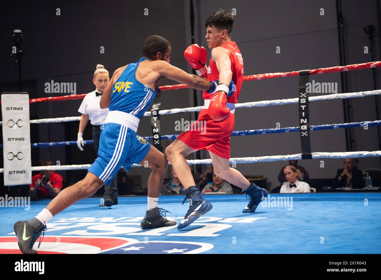 Pueblo, Colorado, USA. 17th Apr, 2024. Nebil ibrahim of Sweden(Blue ...
