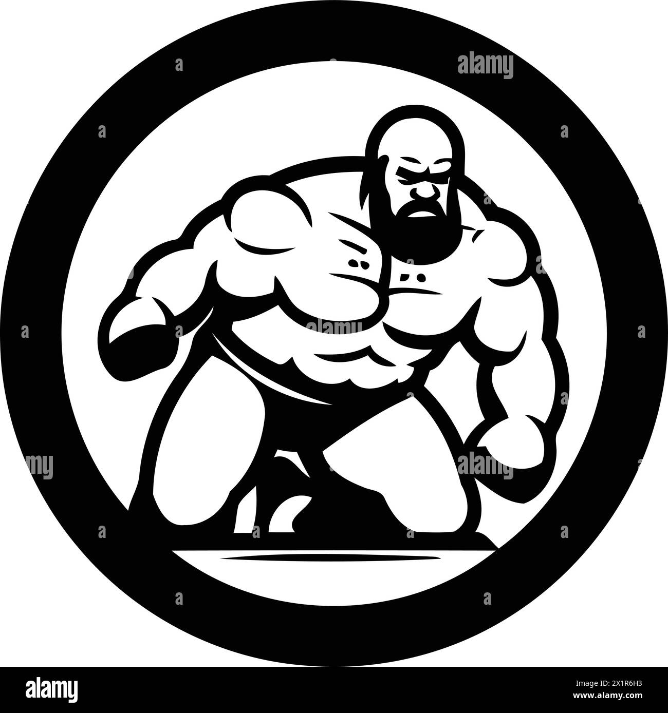 Bodybuilder flat character hi-res stock photography and images - Alamy