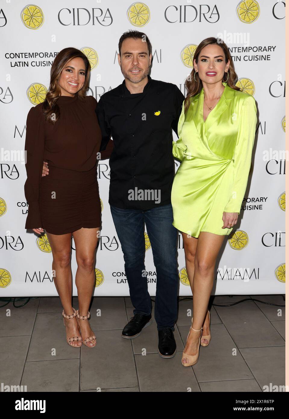 MIAMI, FL-APRIL 17: Pamela Silva, Chef Fernando Guajardo and Michelle ...