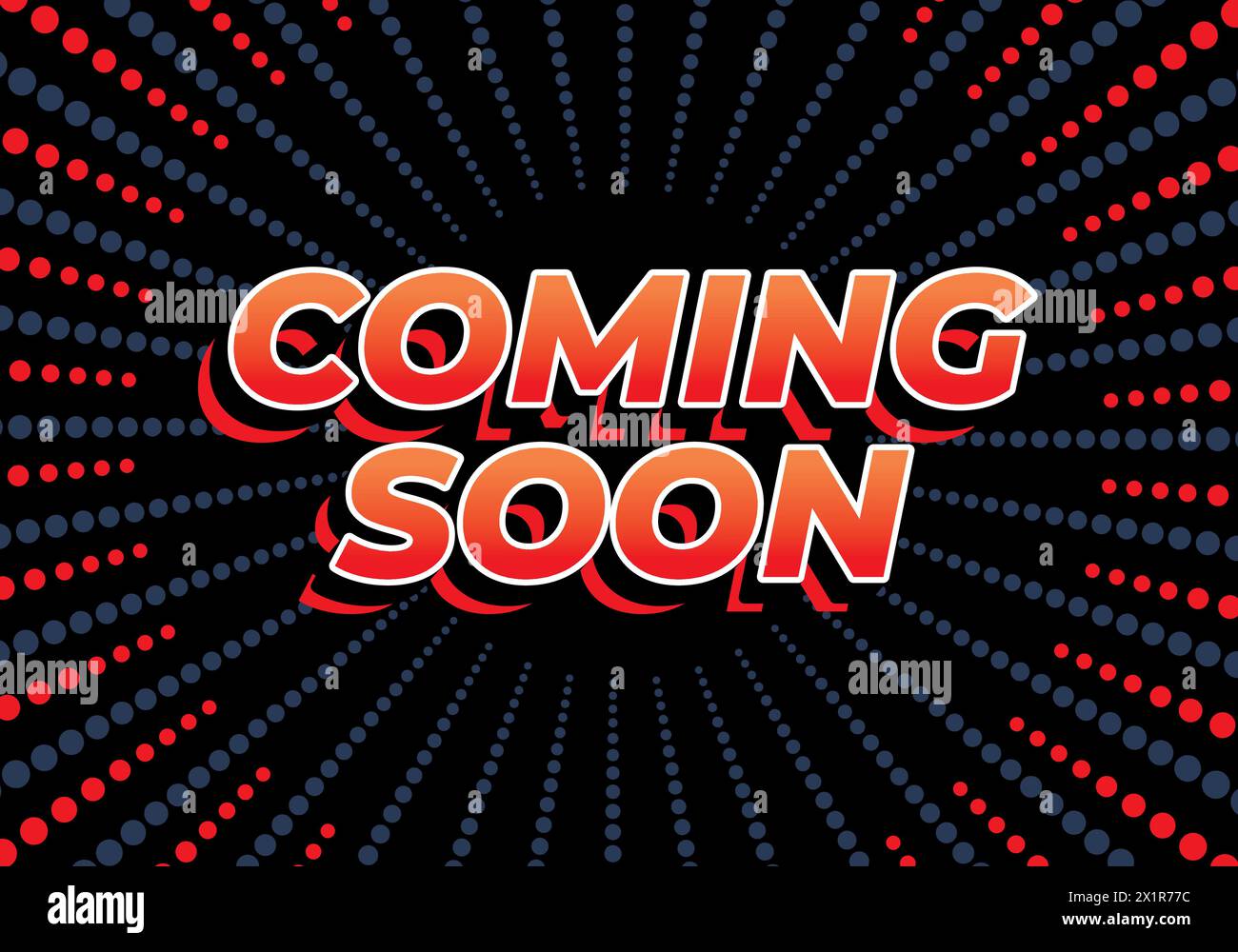 Coming soon. Text effect design in 3D look with eye catching colors ...