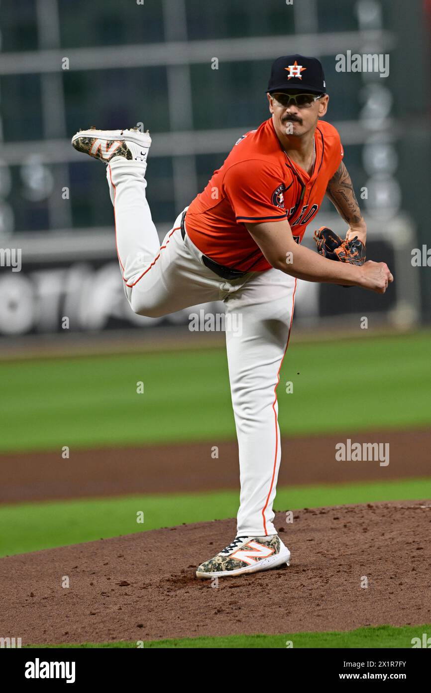 Houston Astros pitcher J.P. France (68) during the MLB baseball game ...