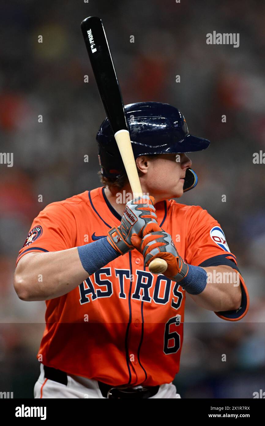Houston Astros outfielder Jake Meyers (6) in the bottom of the third ...