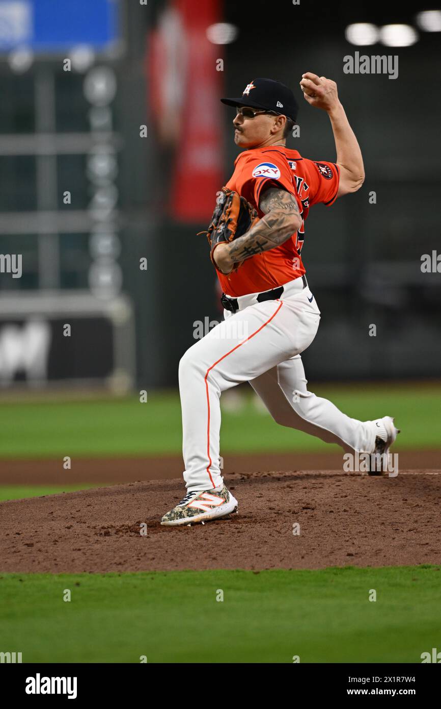 Houston Astros pitcher J.P. France (68) during the MLB baseball game ...