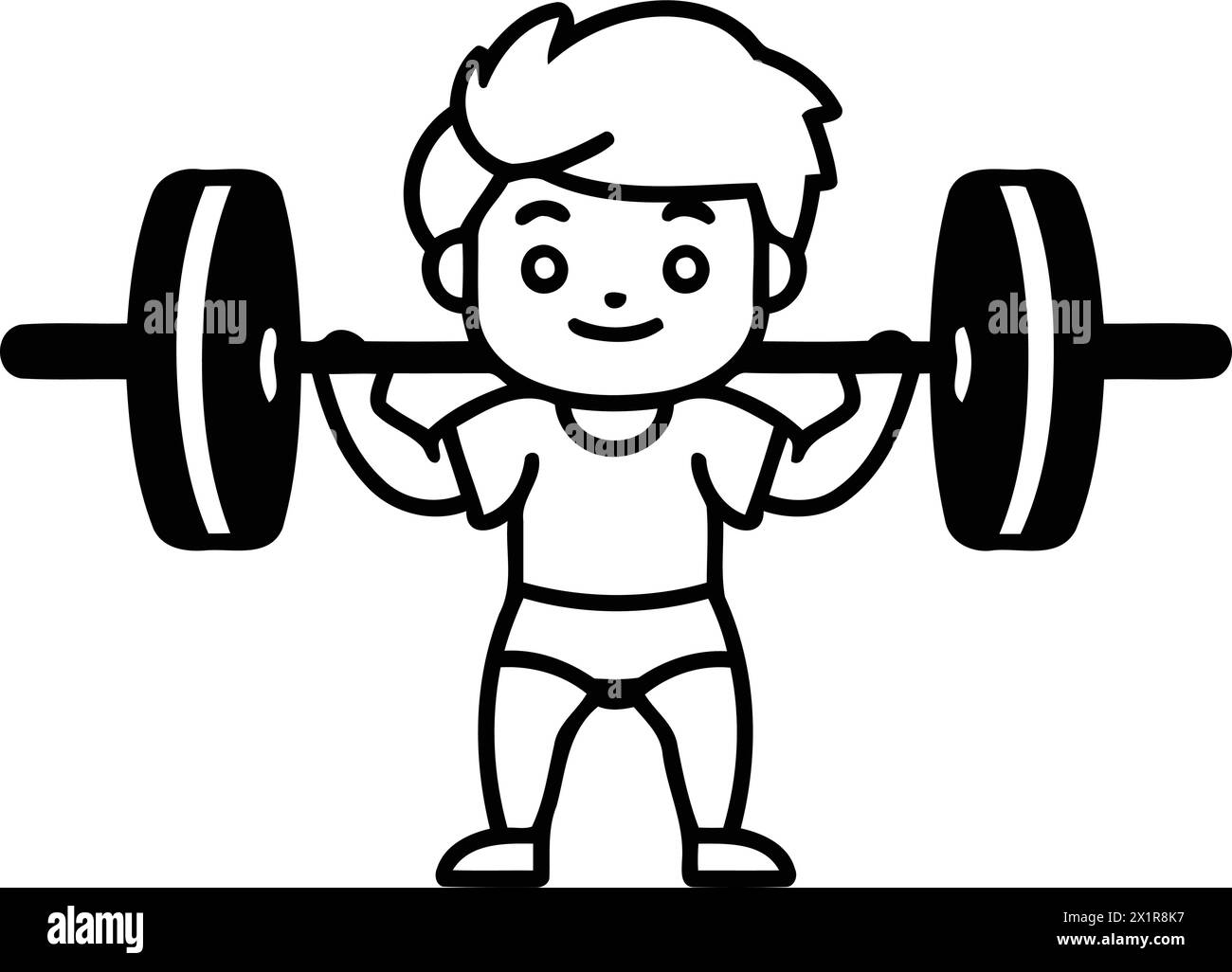 Cartoon fitness boy Cut Out Stock Images & Pictures - Alamy