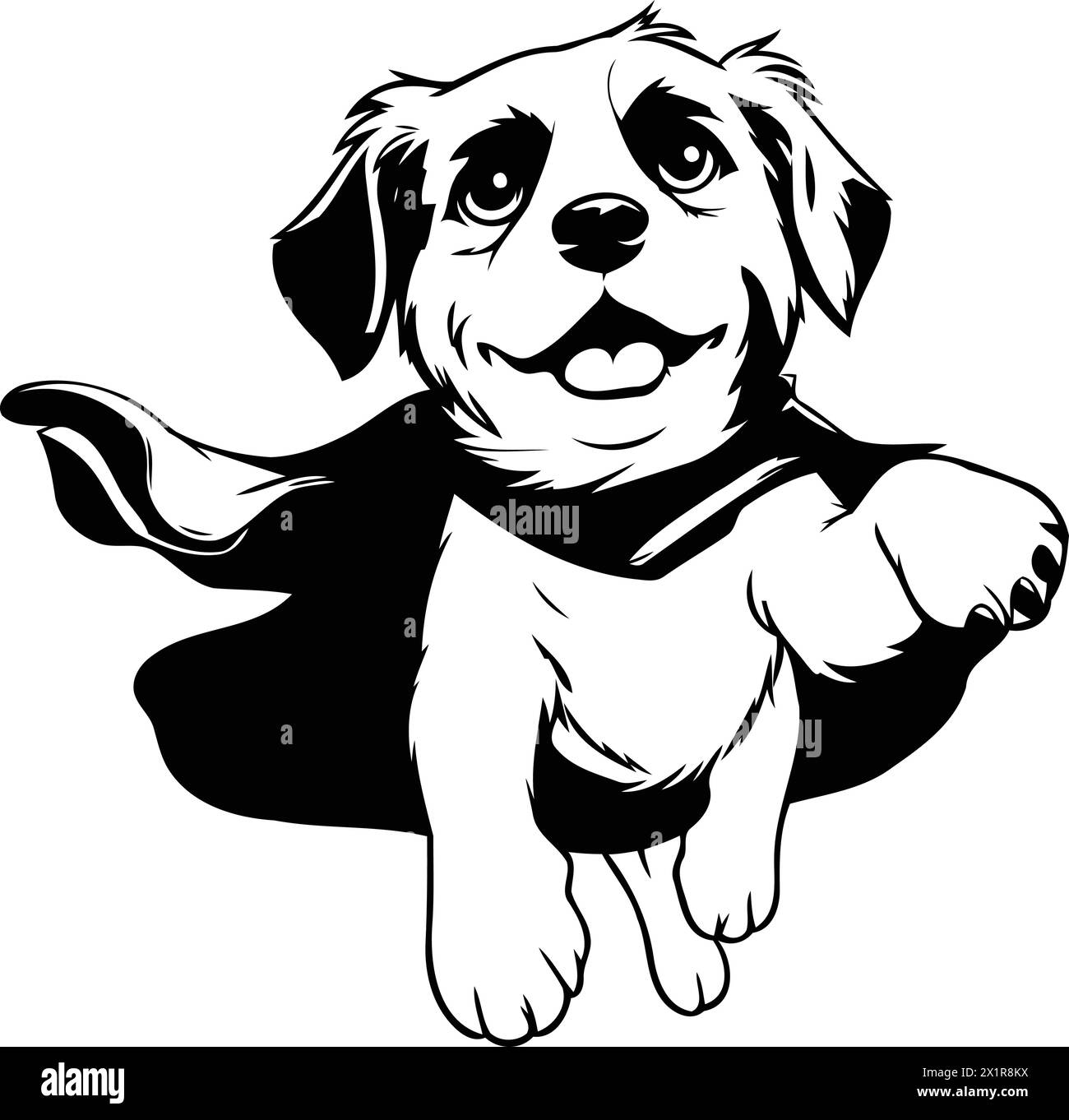 Flying dog cape Black and White Stock Photos & Images - Alamy