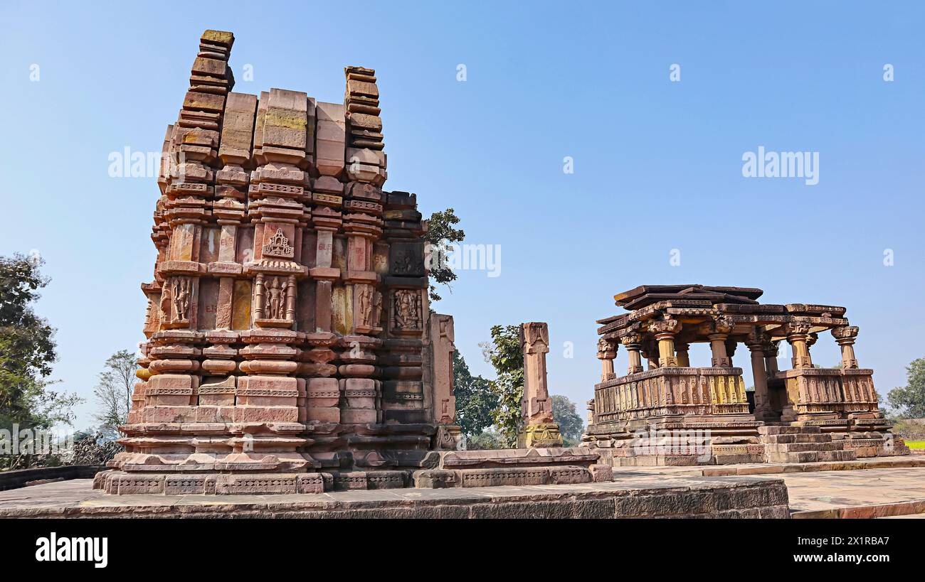 View of Vishnu Temple and Ruin Mandapa of Belmori Temple group ...