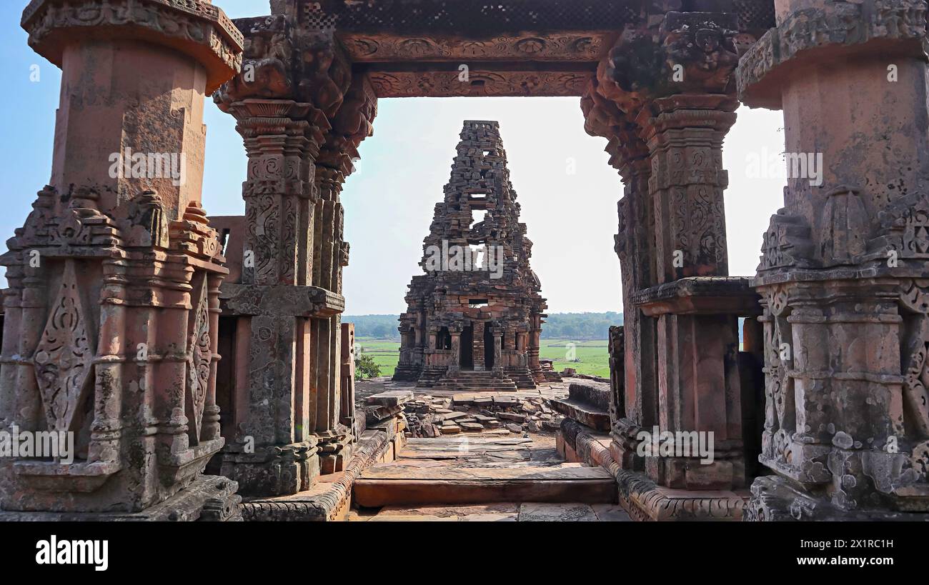 View of Large Surang Through the Carving Pillars, Dudhai Group of ...