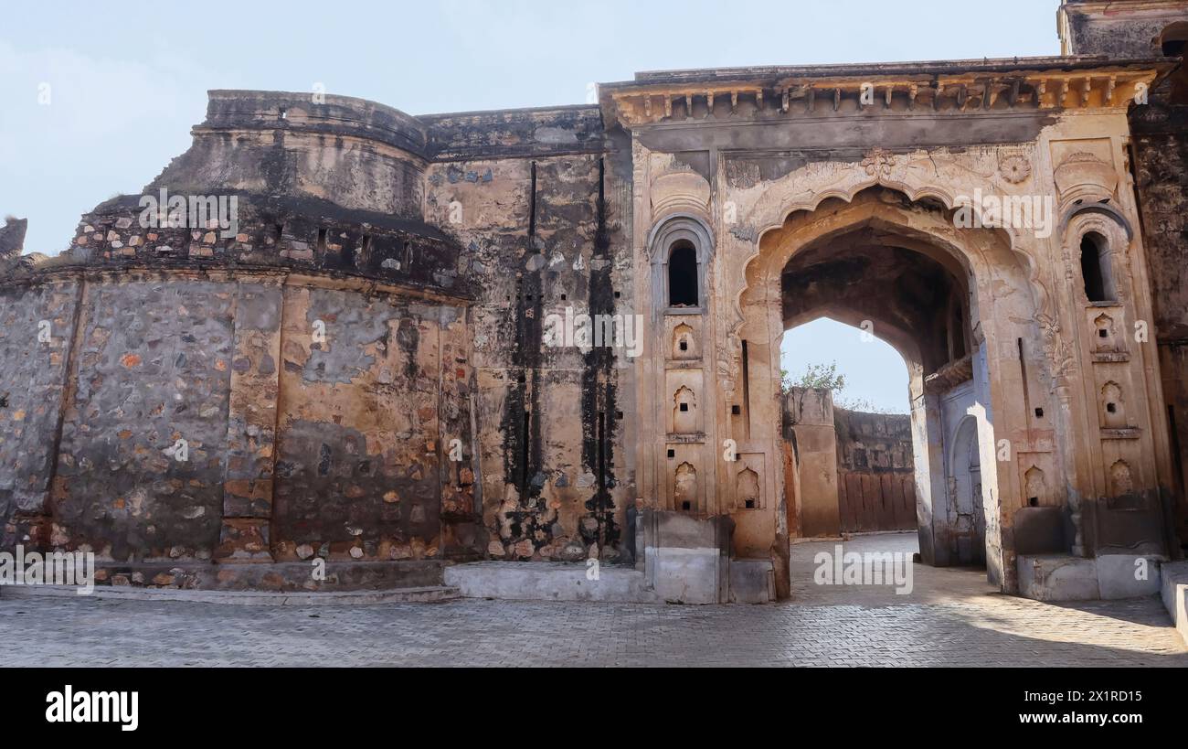 Main entrance outside view of samthar fort campus hi-res stock ...