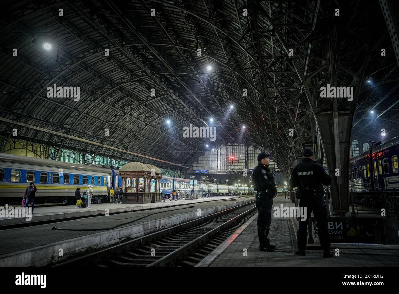 Lviv, Ukraine. 17th Apr, 2024. Ukraine stand at Lviv station on the ...