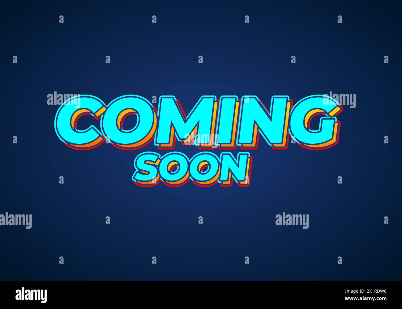 Coming soon. Text effect design in 3D look with eye catching colors ...