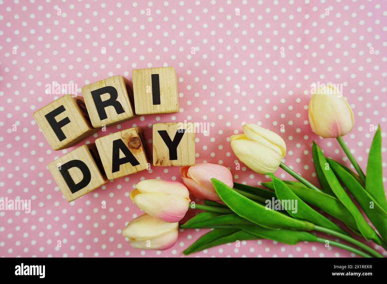 friday word made from wooden cubes with letters alphabet Stock Photo ...