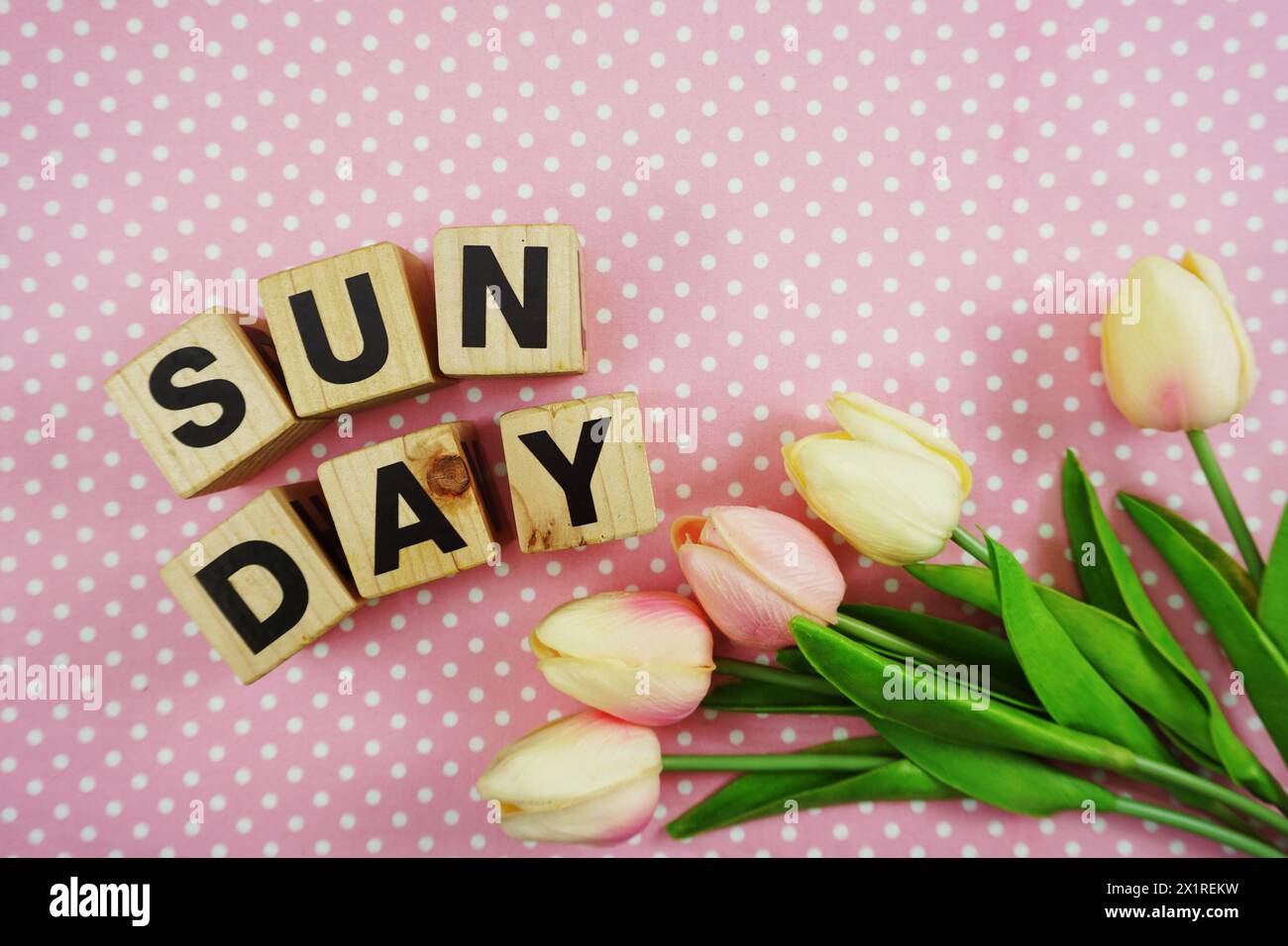 sunday word made from wooden cubes with letters alphabet Stock Photo ...