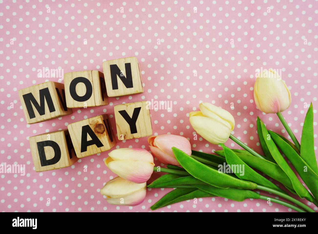 monday word made from wooden cubes with letters alphabet Stock Photo ...
