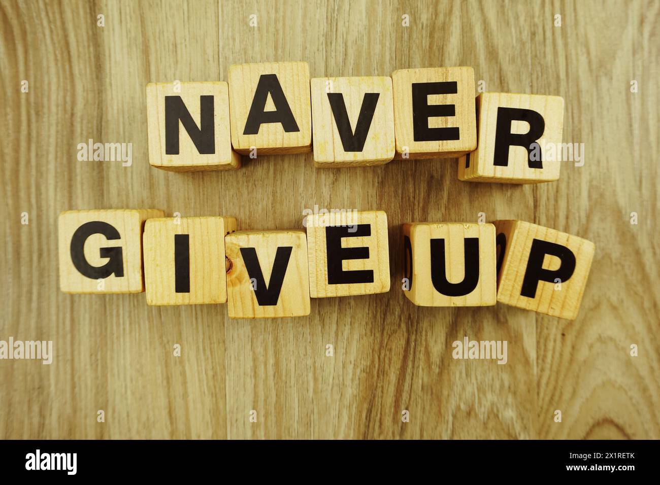naver give up word made from wooden cubes with letters alphabet Stock ...