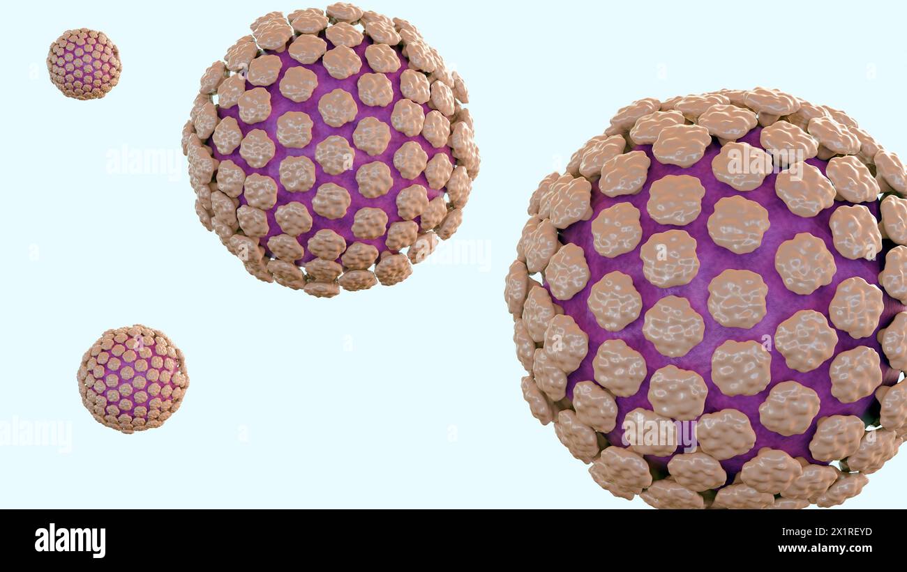 3d rendering of Norovirus is a highly contagious virus that causes ...