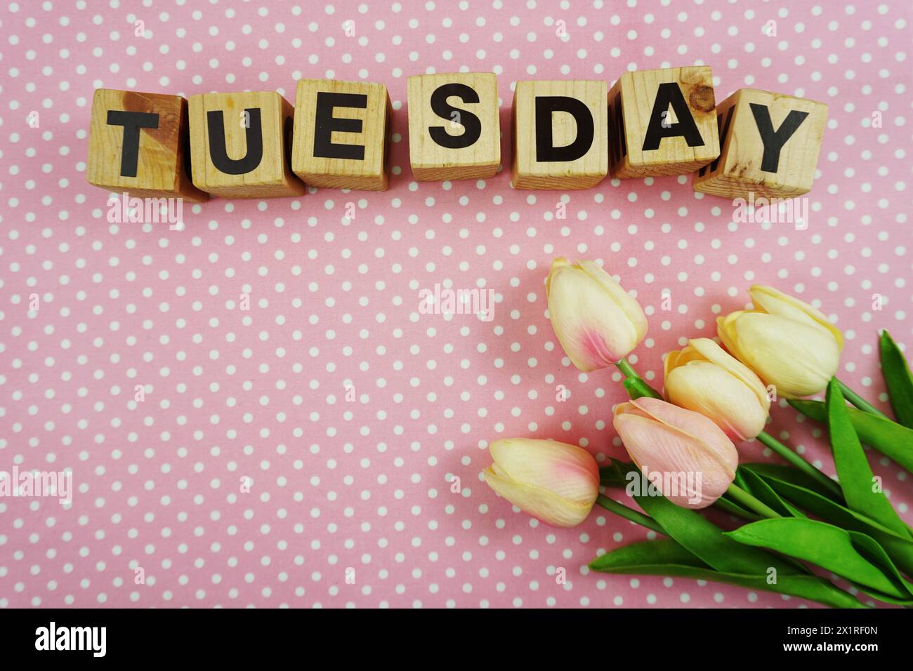 tuesday word made from wooden cubes with letters alphabet Stock Photo ...