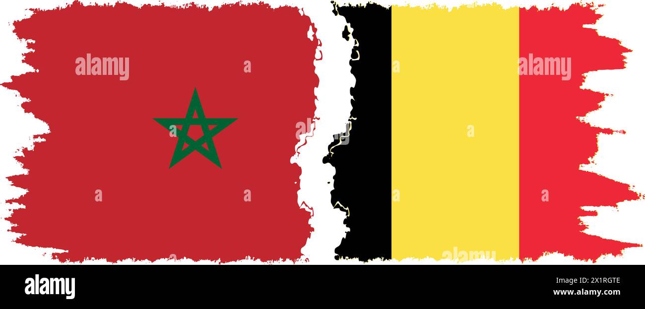 Belgium morocco flag Stock Vector Images - Alamy