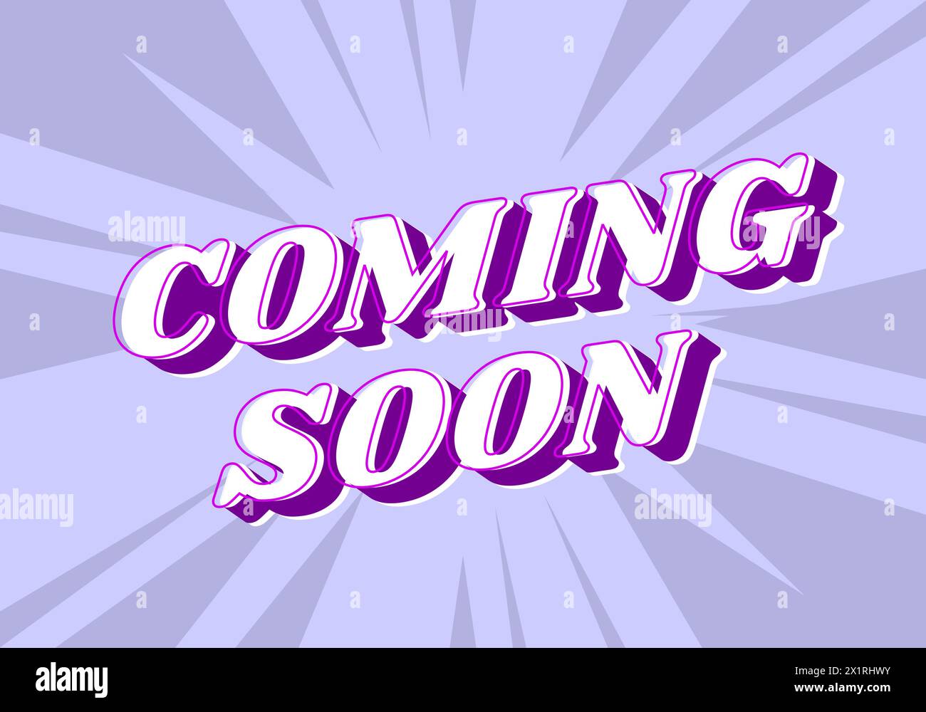 Coming soon. Text effect design in 3D look with eye catching colors ...