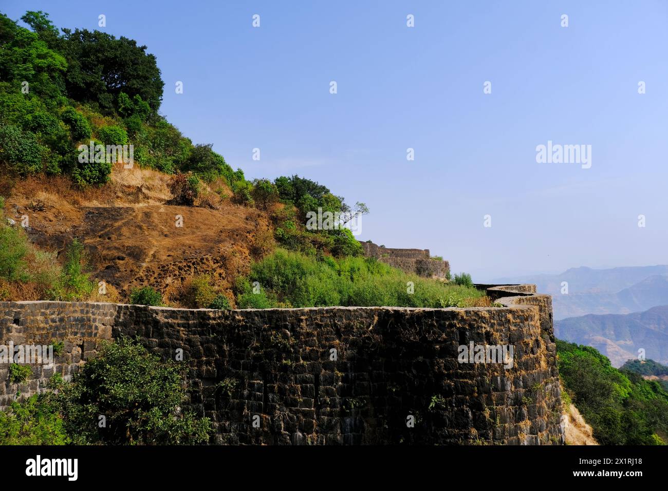 Pratapgad, Maharashtra, India - March 24, 2024 : View of Shivaji's ...