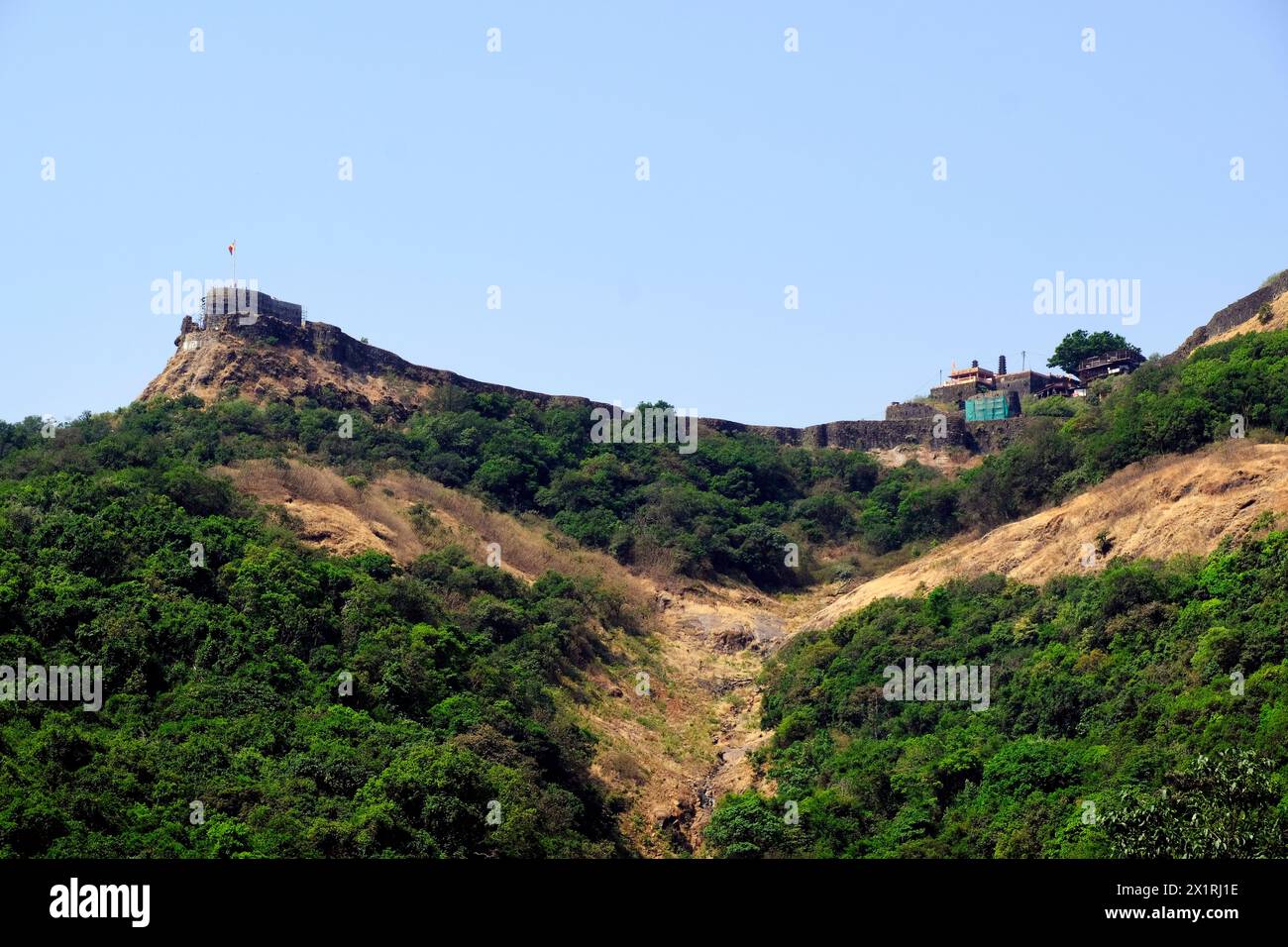 Pratapgad, Maharashtra, India - March 24, 2024 : View of Shivaji's ...