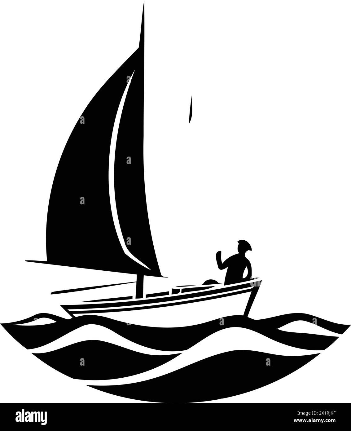 Sailing boat logo. Yachting club emblem. Vector illustration Stock ... Sailing boat logo. Yachting club emblem. Vector illustration Stock ...