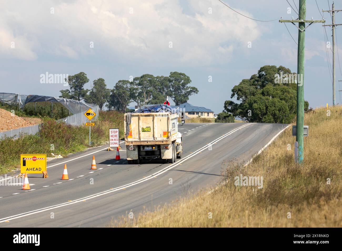Luddenham Road in Greater Western Sydney, one of the many construction ...