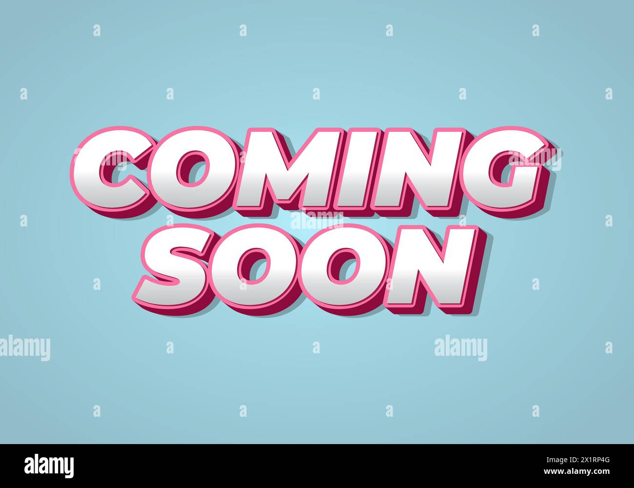 Coming soon. Text effect design in 3D look with eye catching colors ...