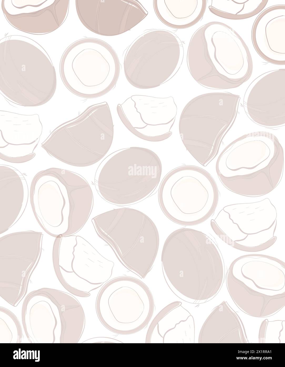 Background with coconut. Card, banner, poster, sticker, print ...