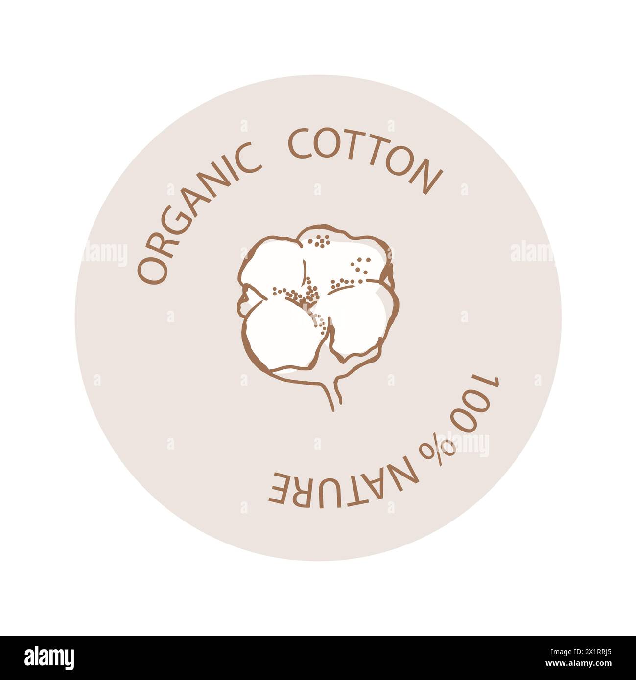 Background of circle shape.Horizontal label with cotton balls on a ...