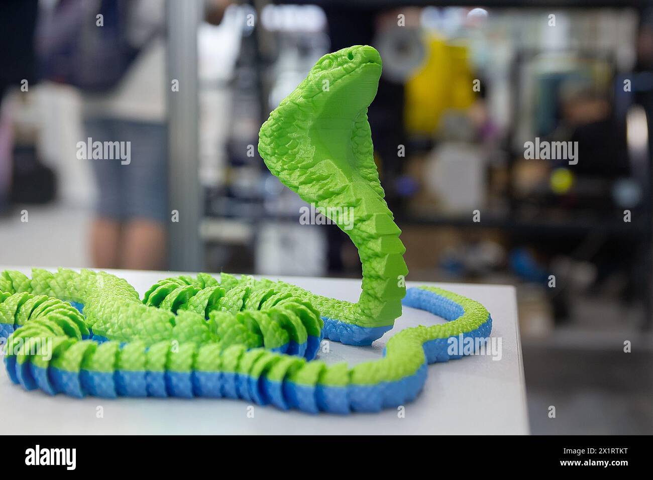 Model of a snake made using 3D printing technology. industry Stock ...
