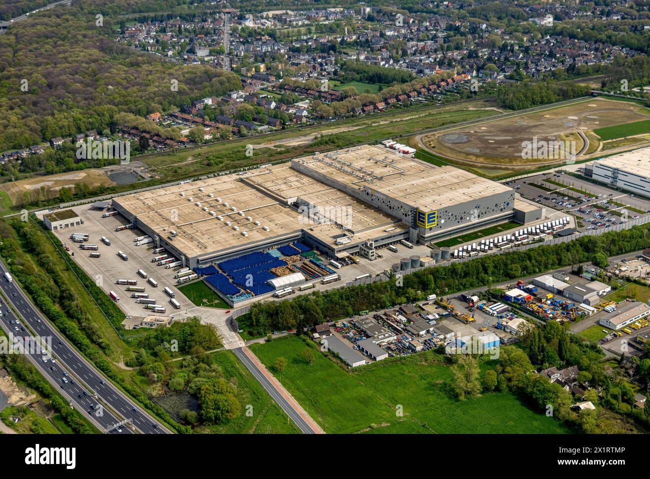 Luftbild, Baustelle für Picnic E-Food-Lager am Edeka Zentrallager ...