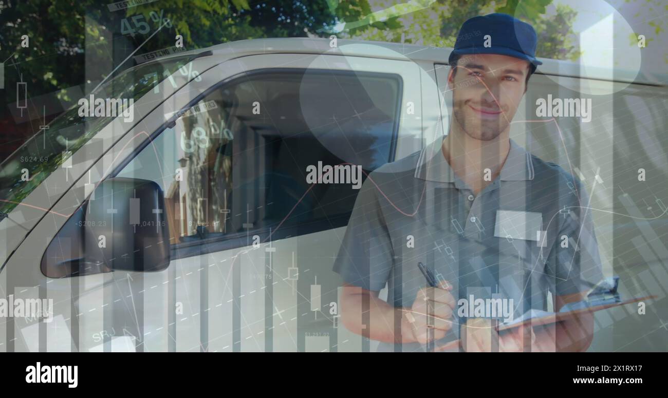 Delivery man van holding hi-res stock photography and images - Alamy