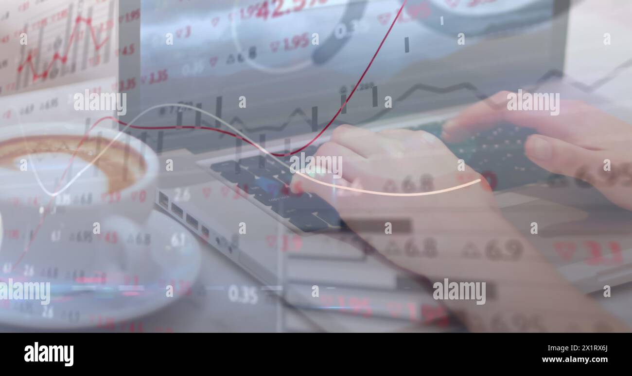 Hands person typing overlay hi-res stock photography and images - Alamy