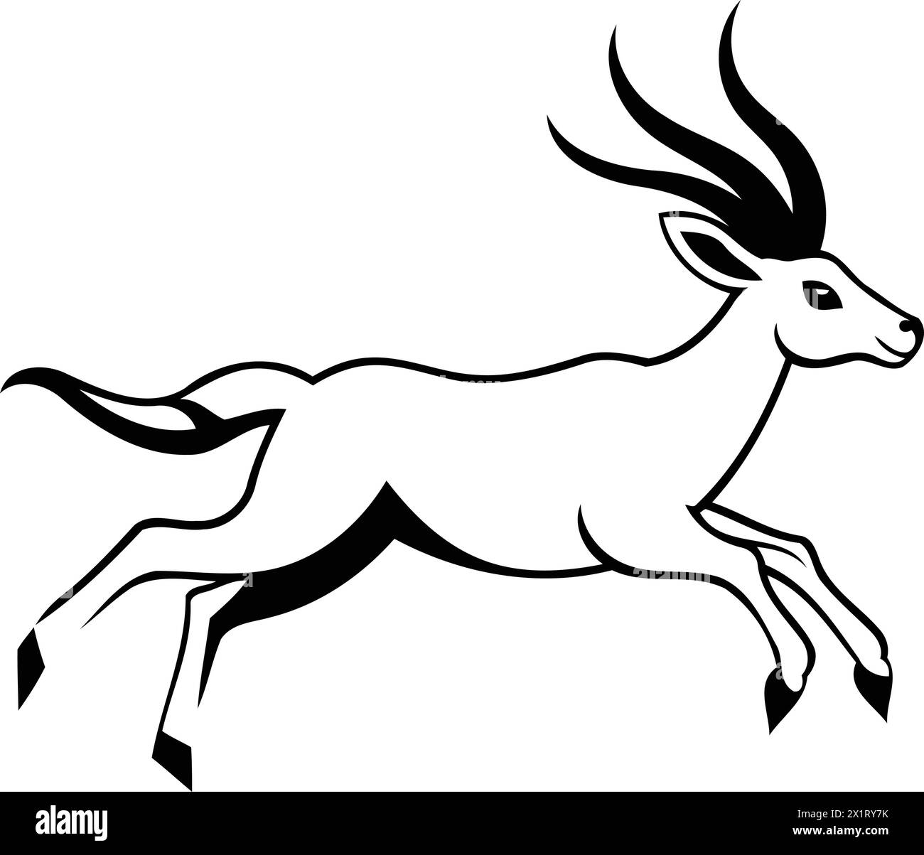 Jumping impala Stock Vector Images - Alamy