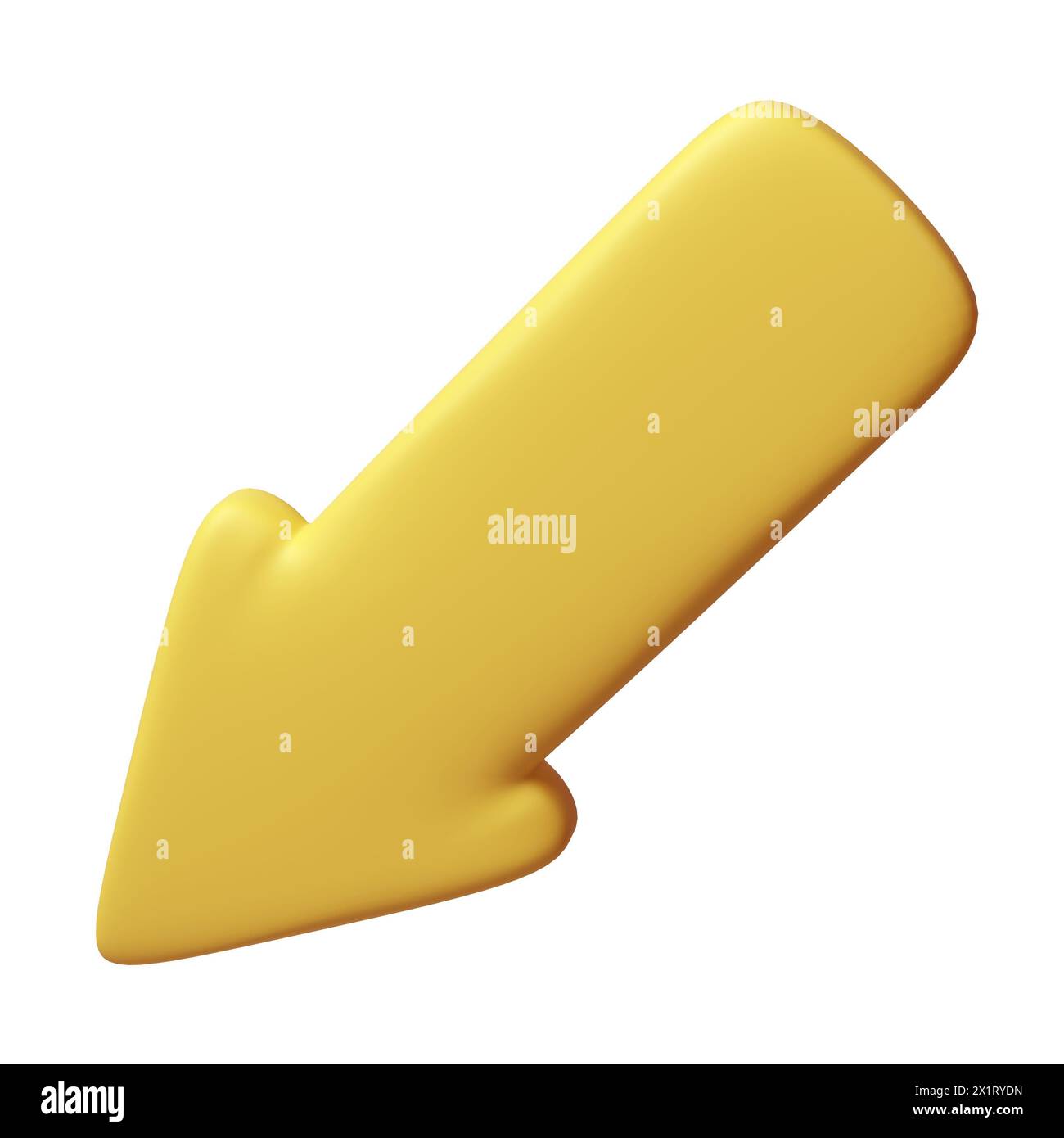 Yellow Arrow Pointing Right Logo Realistic 3d Yellow Arrow On Gray