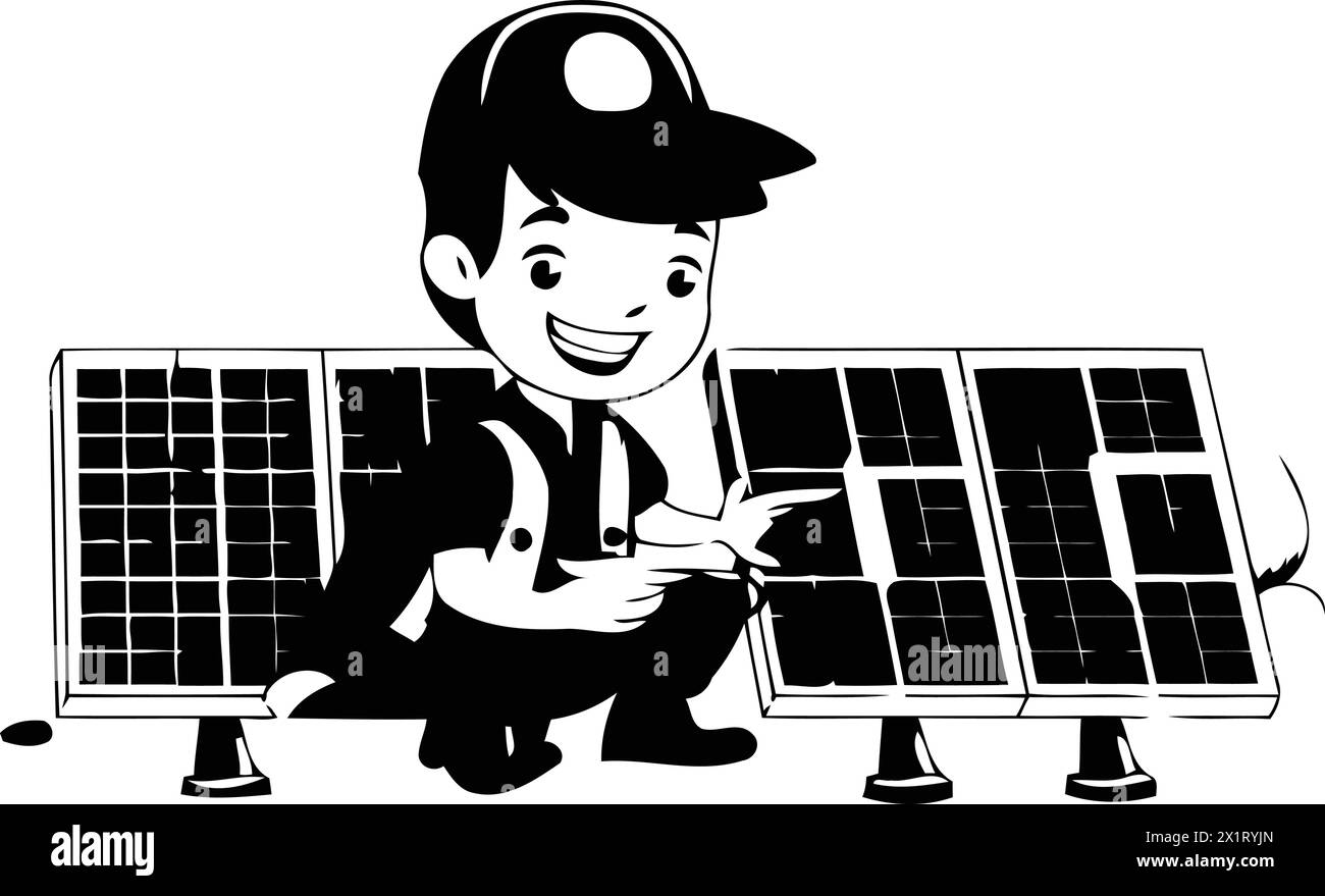 Solar energy in the garden Stock Vector Images - Alamy