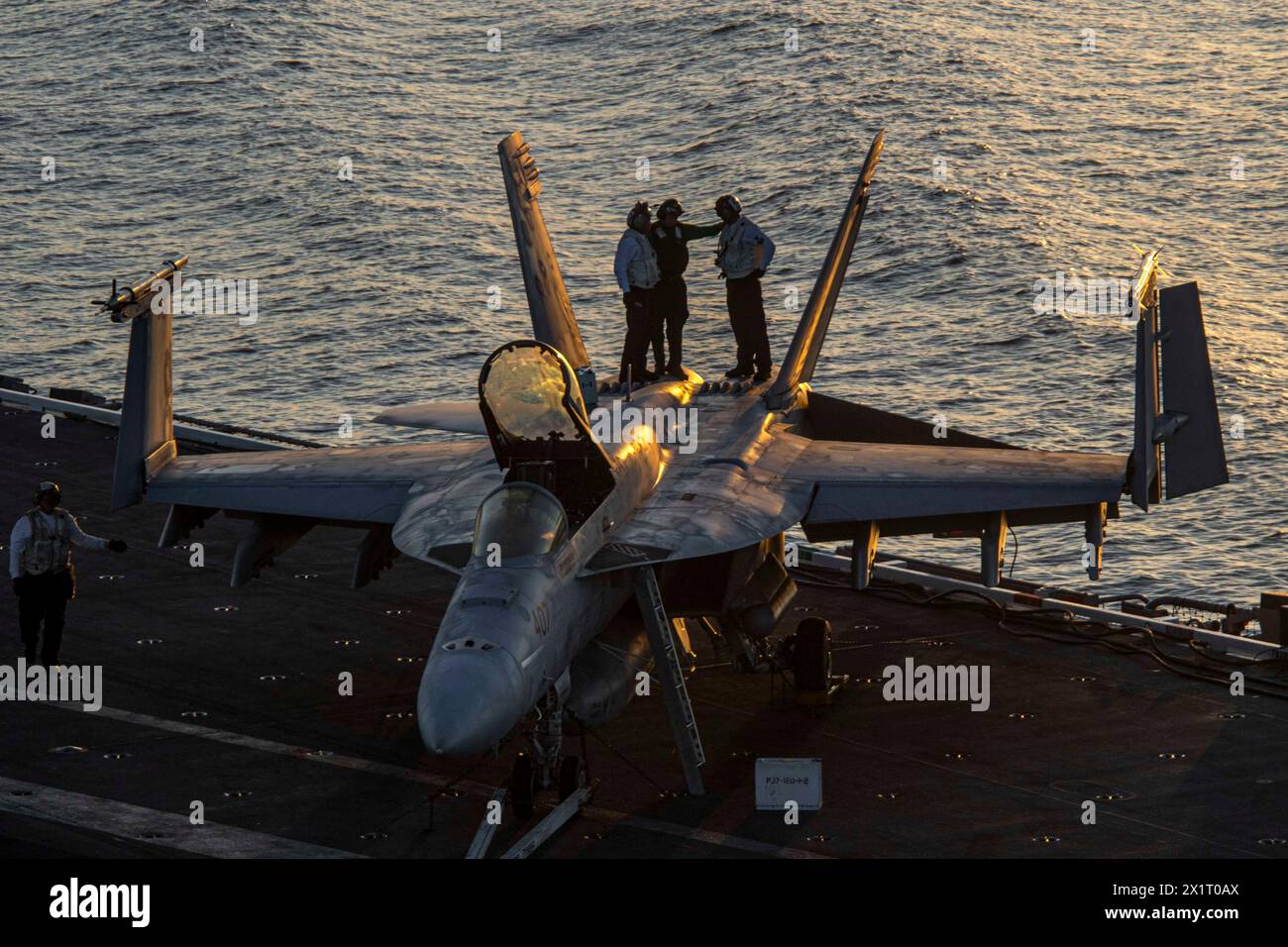 240415-N-PG226-1581 ATLANTIC OCEAN (April 15, 2024) Sailors, assigned to the “Knighthawks” of ...