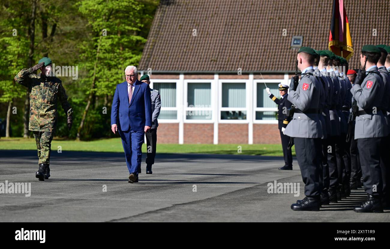 Munster, Germany. 18th Apr, 2024. Federal President Frank-Walter ...