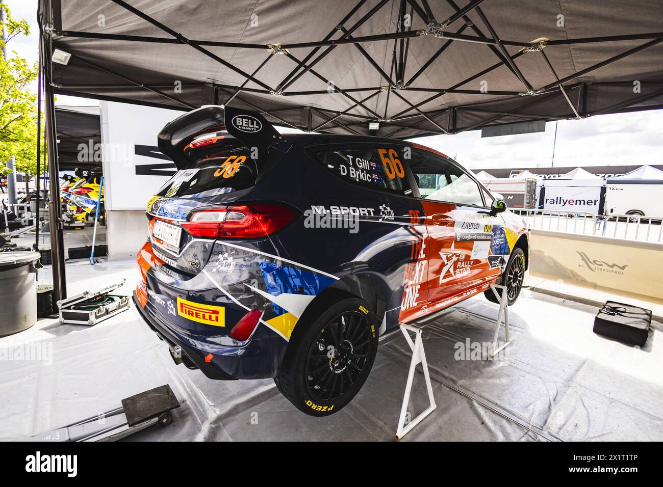 56 Taylor GILL, Daniel BRKIC, Ford Fiesta Rally3, action during the ...