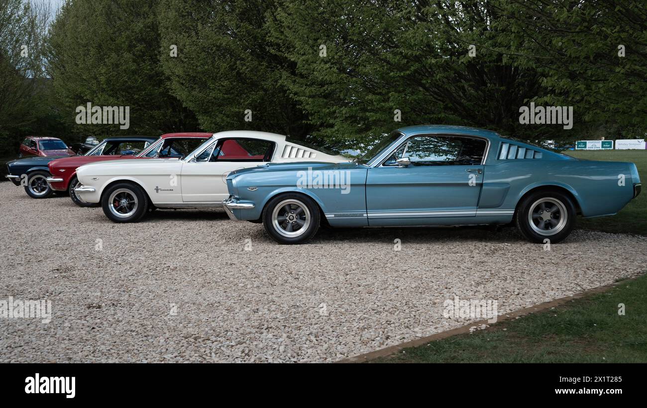 Vintage Ford Mustangs on display at the April 2024 Banbury Car & Bike ...