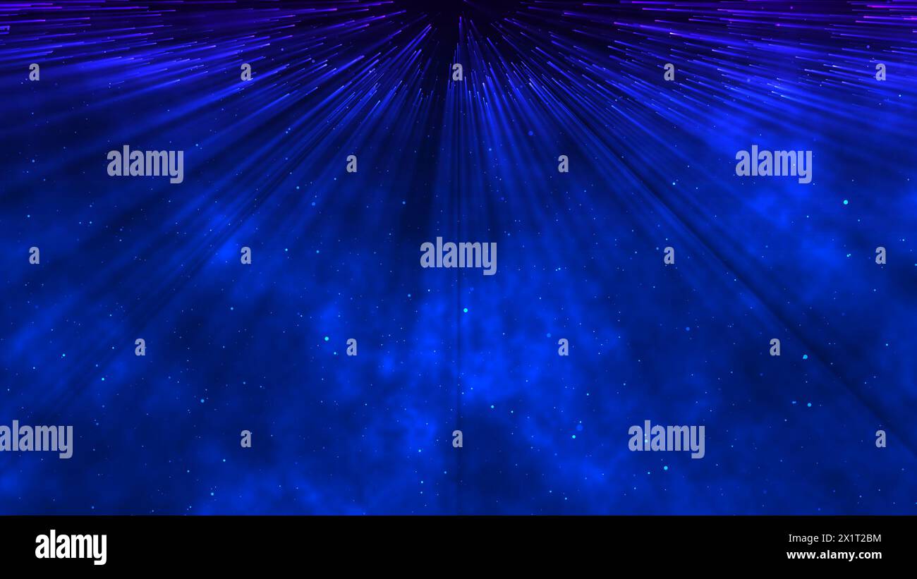 Abstract blue particles light rays hi-res stock photography and images ...