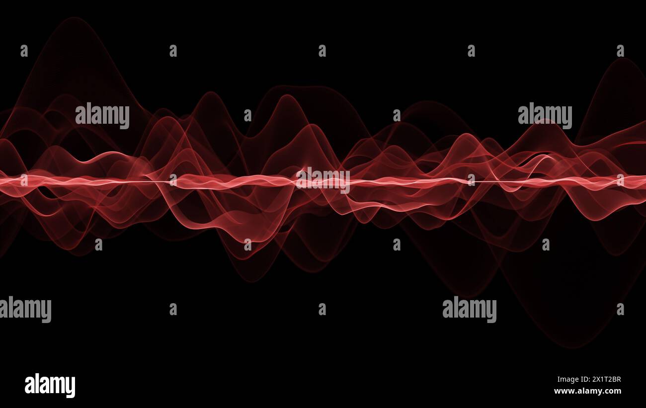 Abstract waves oscillation. Audio waveform. Futuristic wave ...