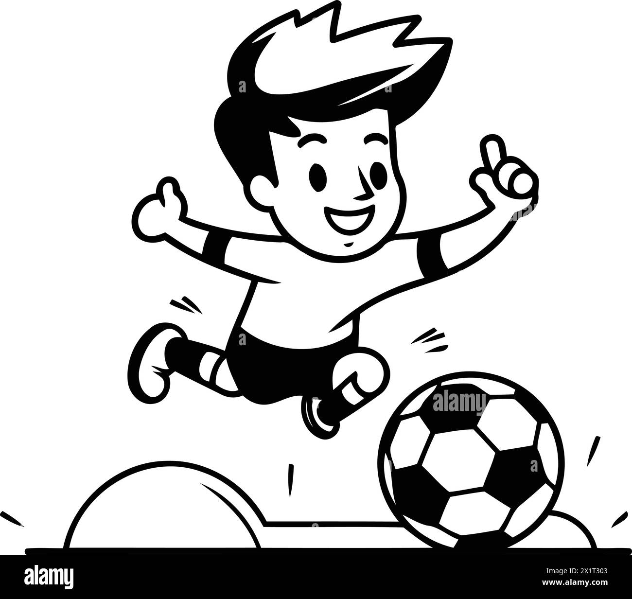 Jumping kick Stock Vector Images - Alamy