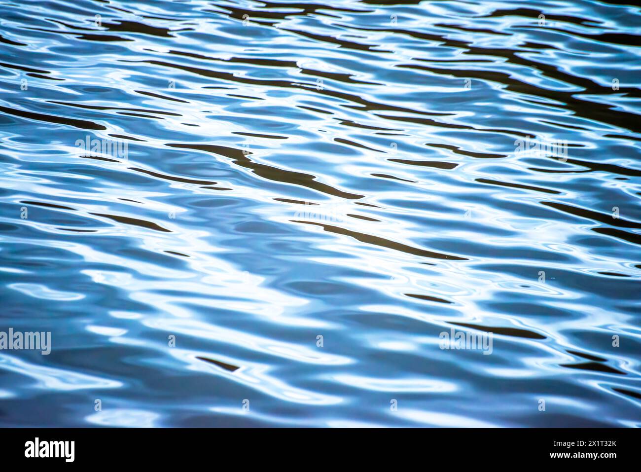 A serene portrayal of water's surface, whether on a lake, sea, or ocean ...