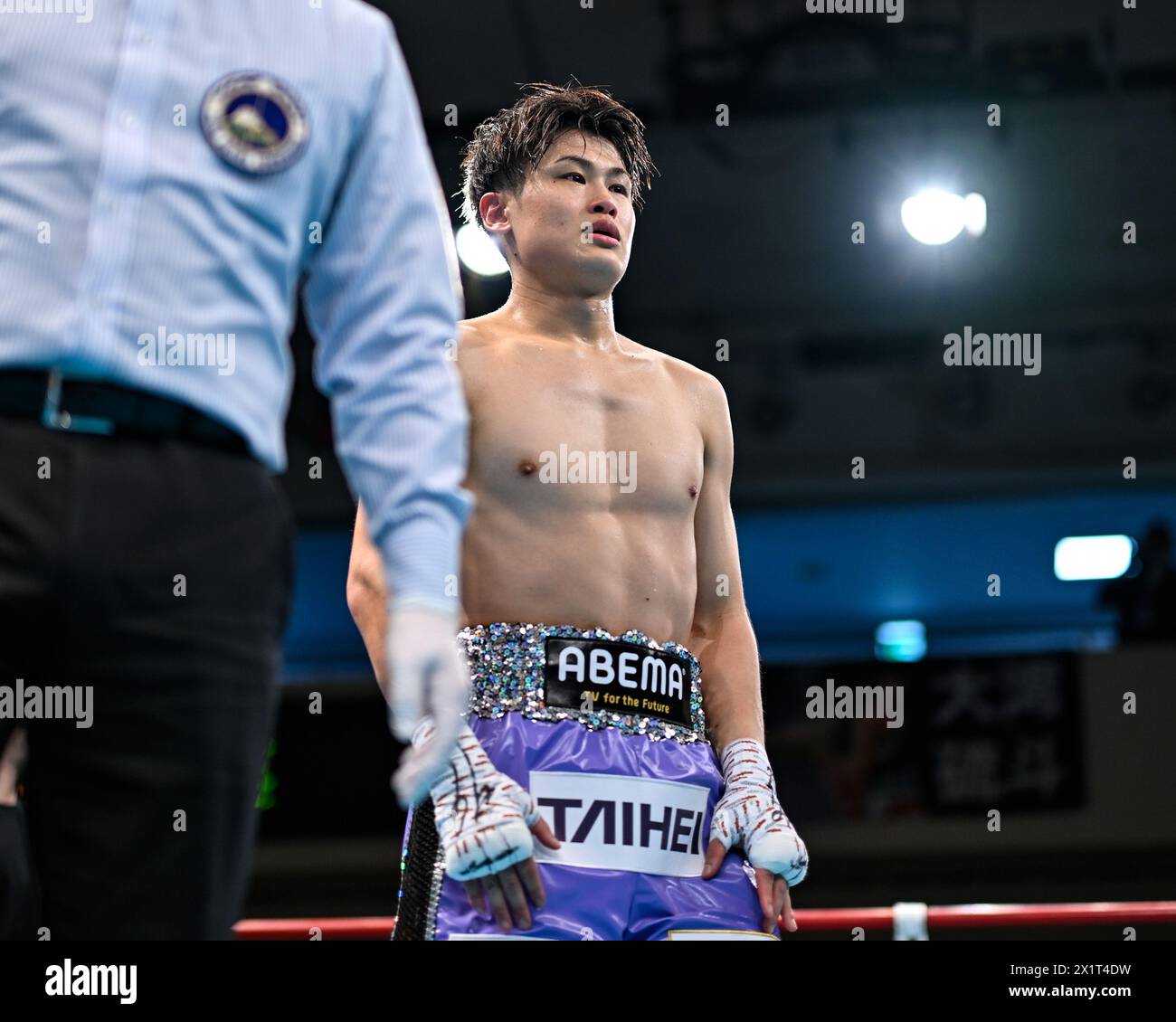 Hayato Tsutsumi of Japan won the 10R featherweight bout at Korakuen Hall in Tokyo, Japan on ...