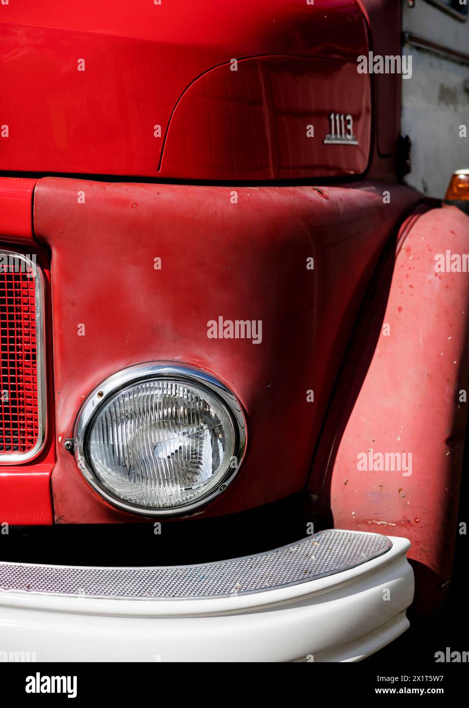 Minsk, Belarus, April 18, 2024 - old fire engine MERCEDES-BENZ 1113 ...