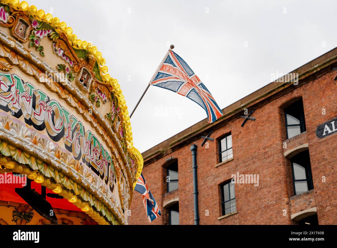 English flag on building in hi-res stock photography and images - Alamy