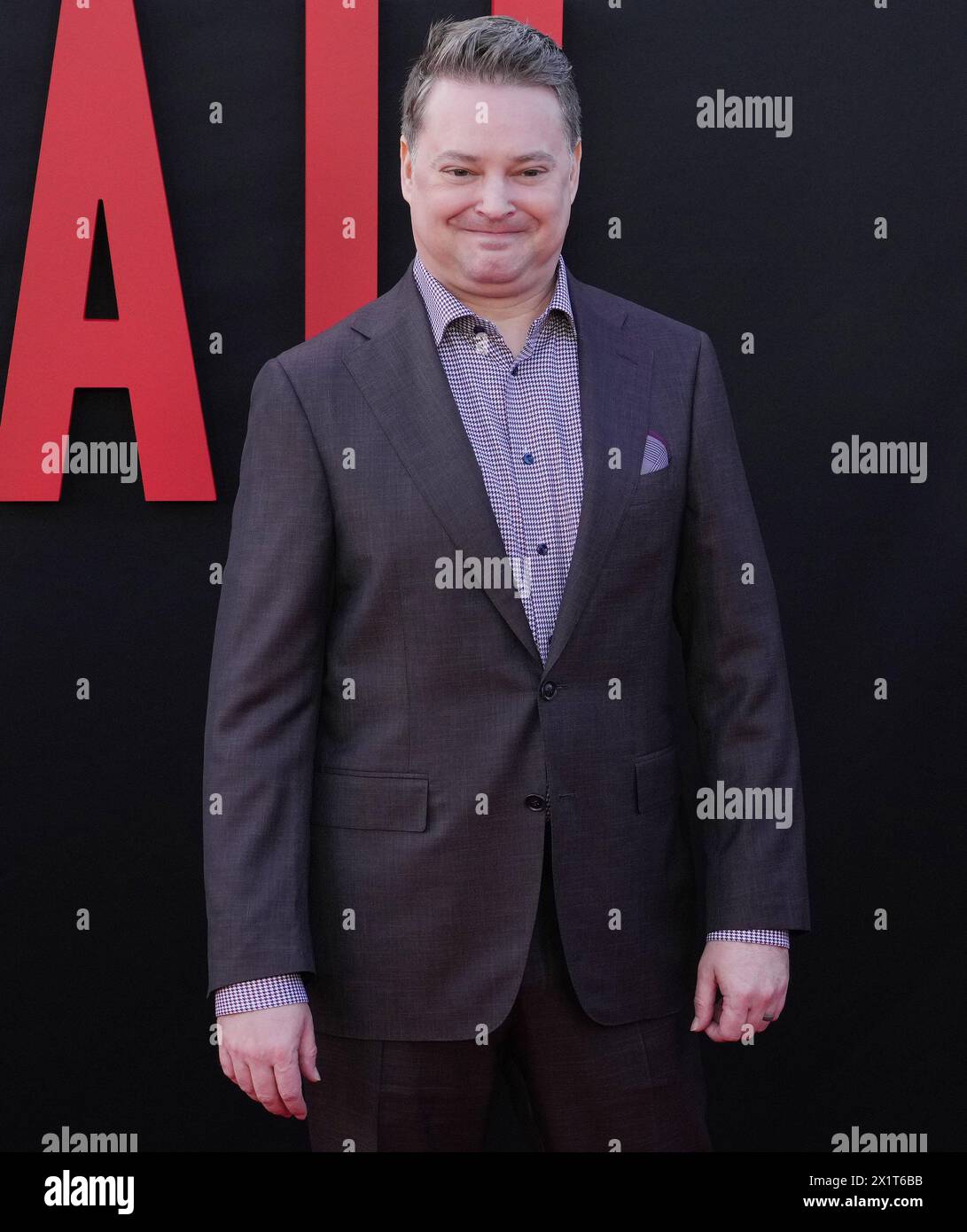 Los Angeles, USA. 17th Apr, 2024. Guy Busick arrives at the Universal ...