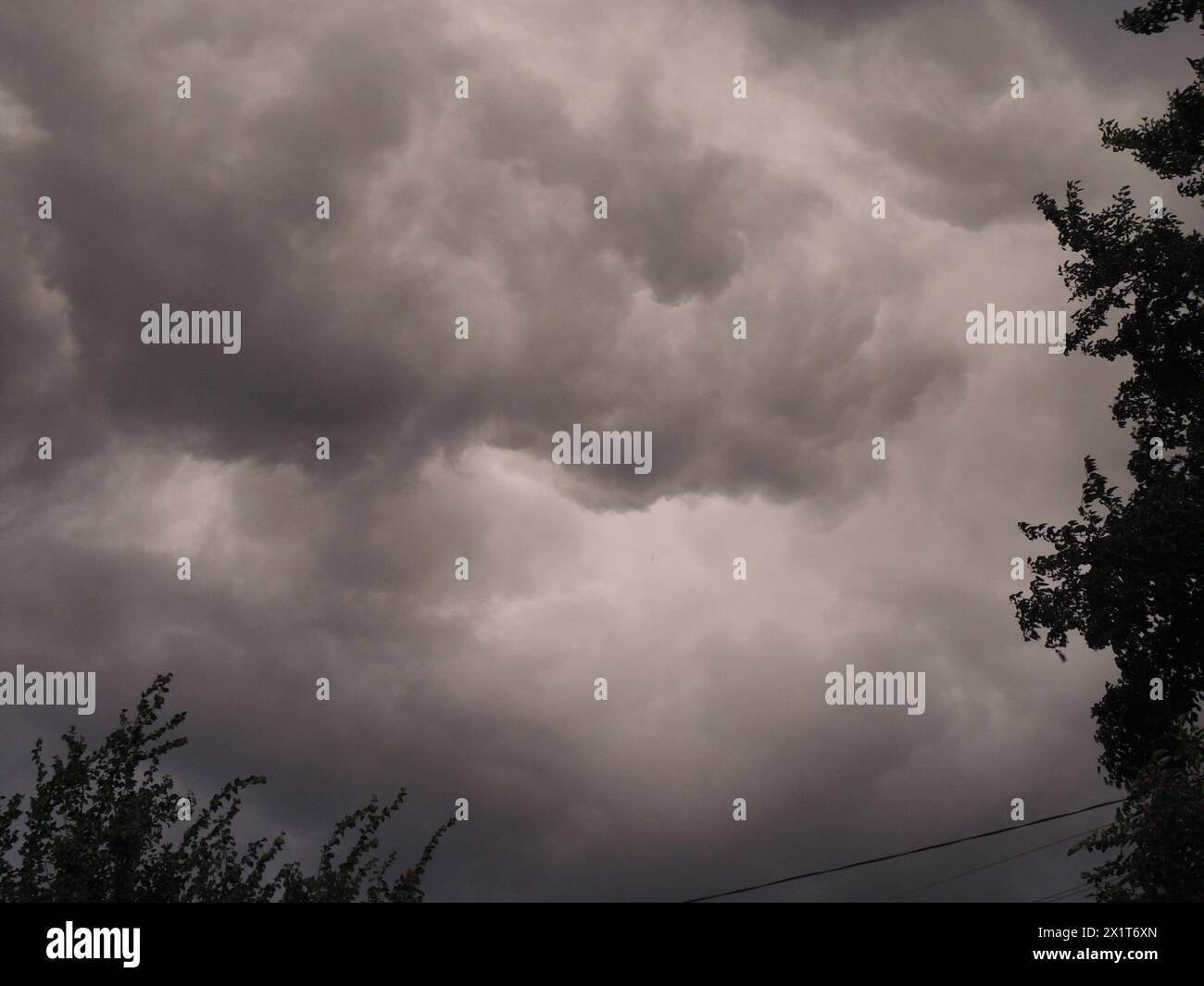 Thunder storm with scary clouds Stock Photo - Alamy