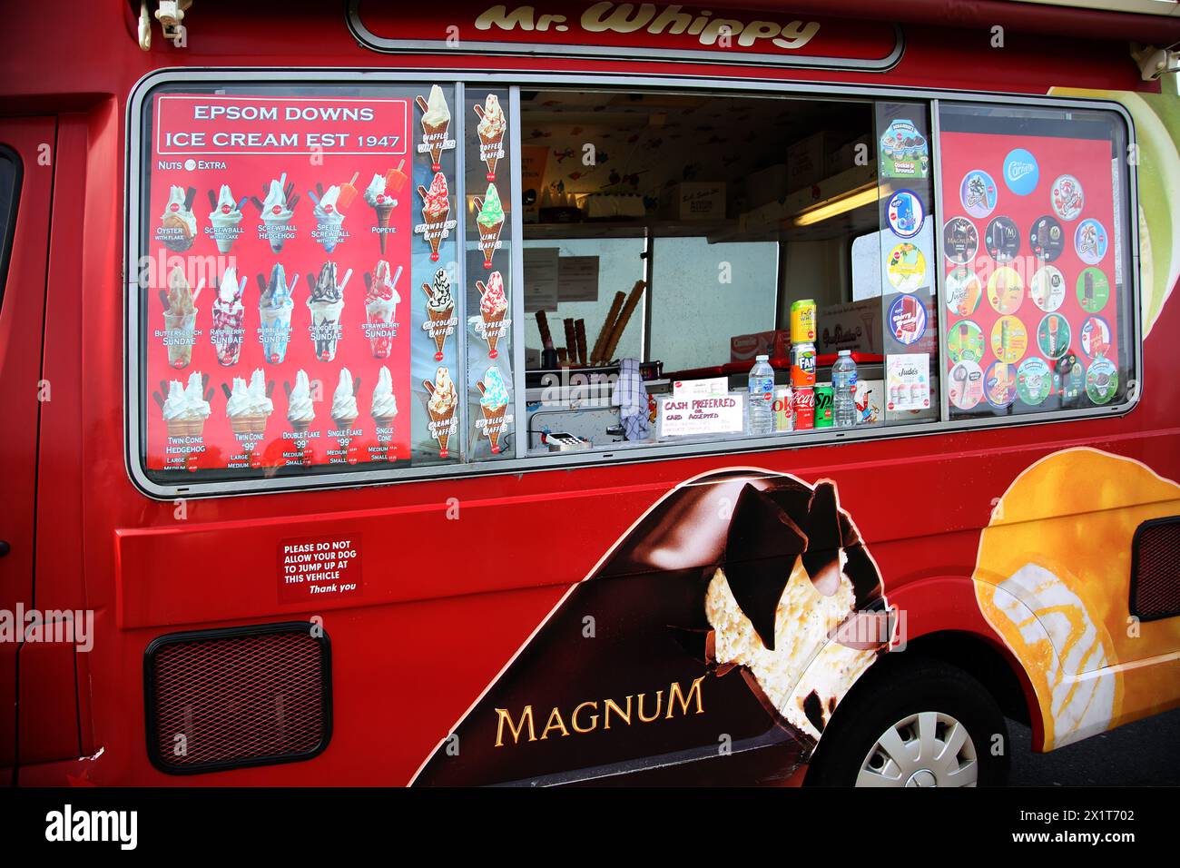 Mr Whippy Ice Cream Van at Epsom Downs Surrey England Stock Photo - Alamy
